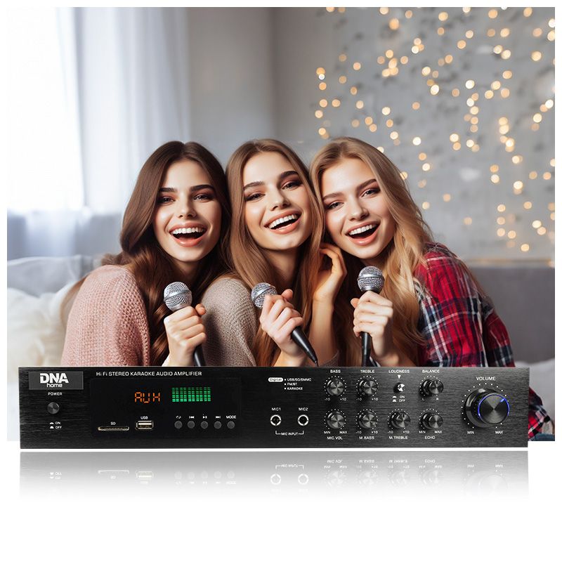 DNA AMPLI 5.0 wzmacniacz dźwięku stereo HiFi Bluetooth USB SD FM AUX ...